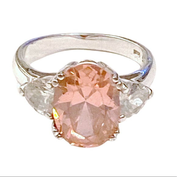Vintage | Jewelry | Pink Ice Sterling Silver Ring 925 | Poshmark